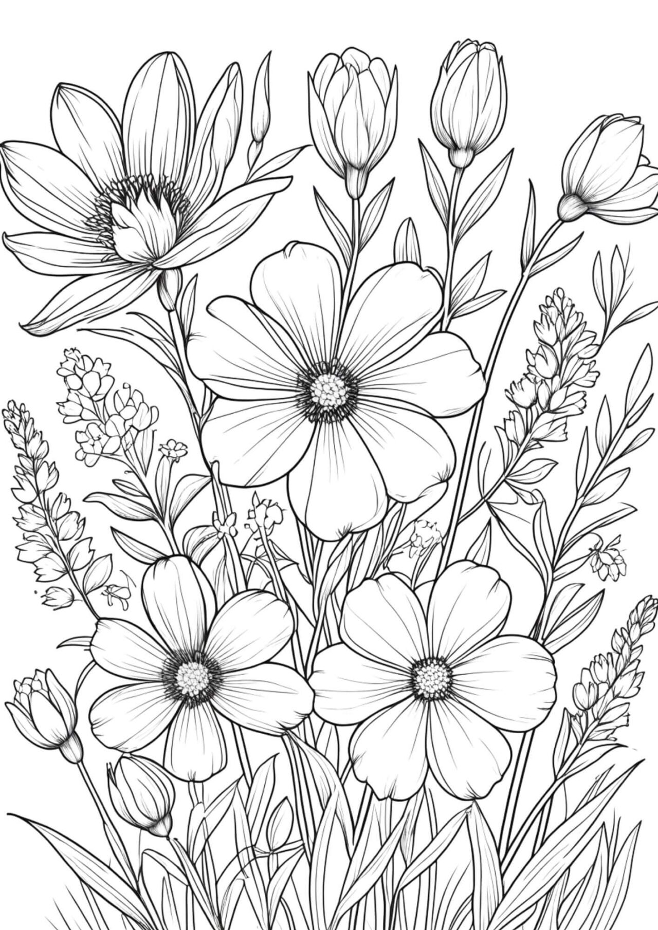 25 Cute and Aesthetic Spring Coloring Pages for All Ages (Free PDF ...